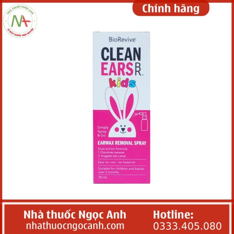 Xịt ráy tai BIOREVIVE Clean Ears Kids có tốt không, giá bao nhiêu?