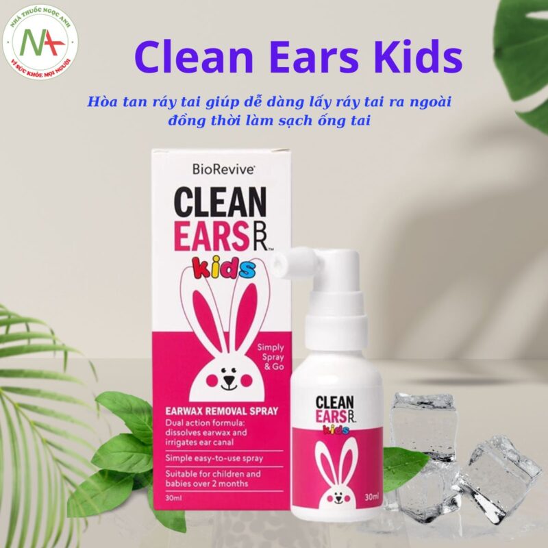 Xịt ráy tai BIOREVIVE Clean Ears Kids có tốt không, giá bao nhiêu?