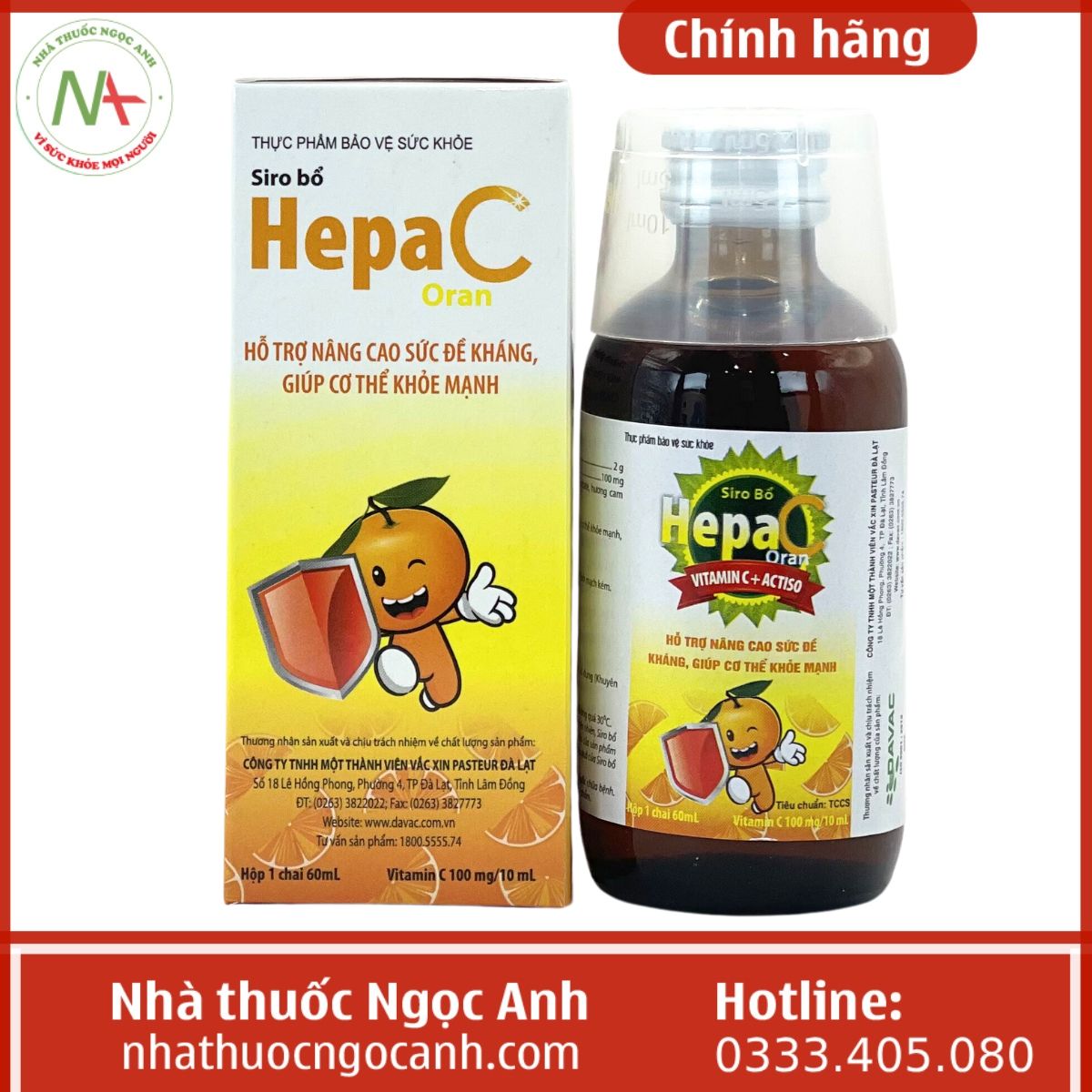 Siro bổ Hepac C Oran 60ml có công dụng gì, giá bao nhiêu?