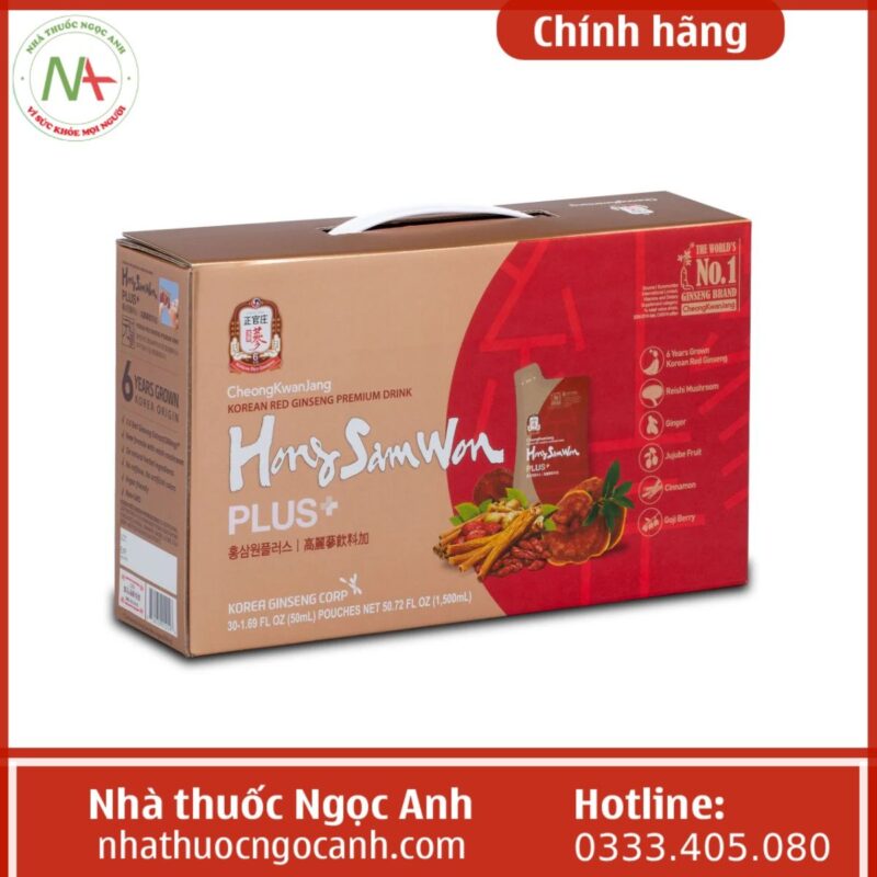 Hồng sâm Hong Sam Won Plus+ công dụng, cách sử dụng, giá bao nhiêu?
