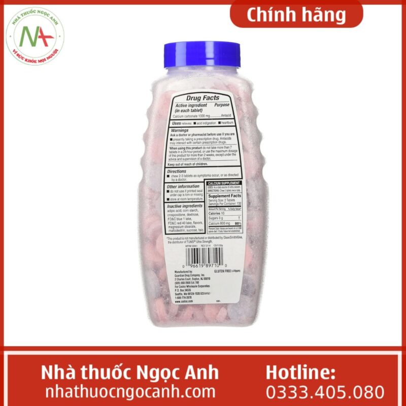 Kẹo chống đầy hơi Kirkland Signature Ultra Strength Antacid uống trước ...