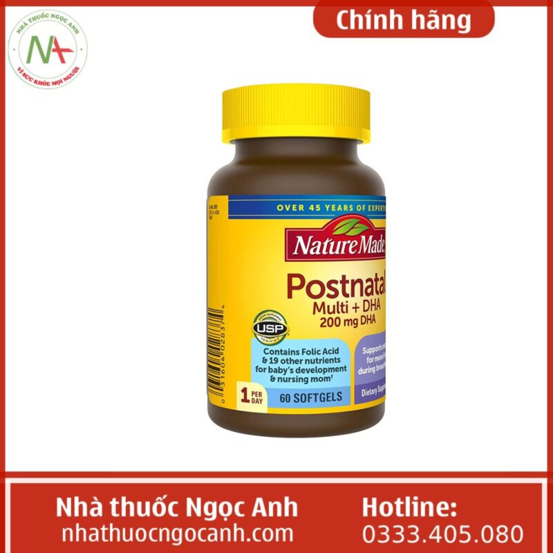 Vitamin tổng hợp Nature Made Postnatal Multi + DHA có tốt không?