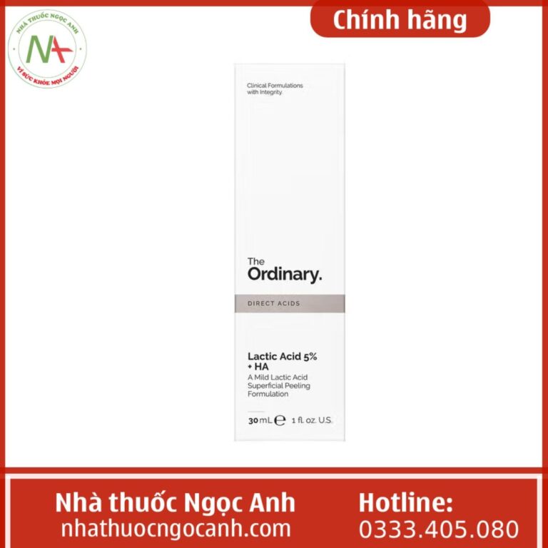 The Ordinary Lactic Acid 5% + HA công dụng gì, dùng cho da gì?
