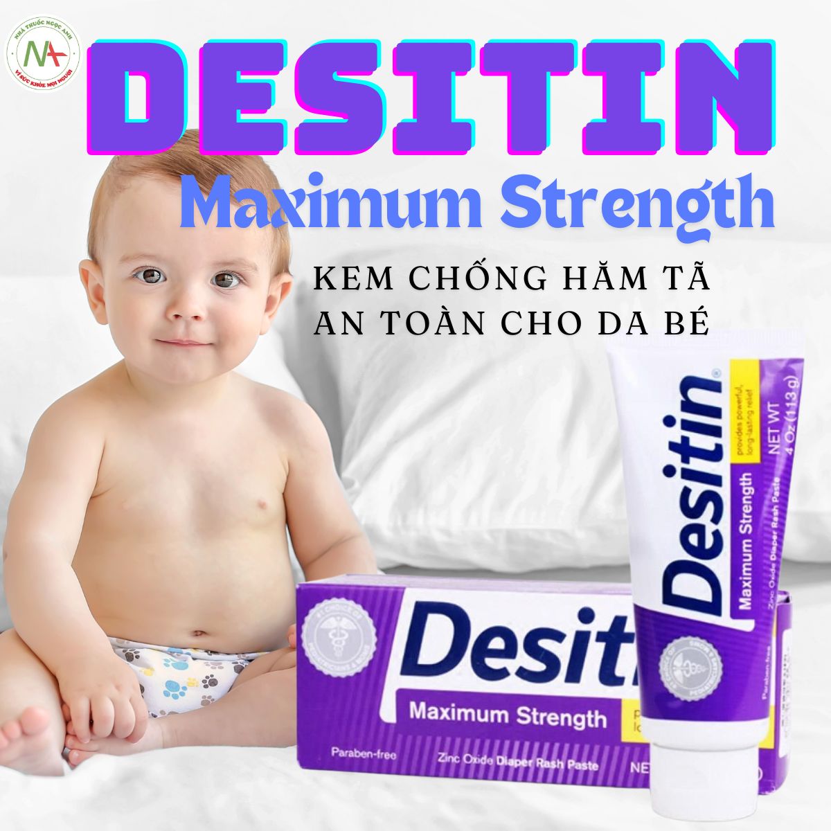 Kem trị hăm tã Desitin Maximum Strength giá bao nhiêu, mua ở đâu?