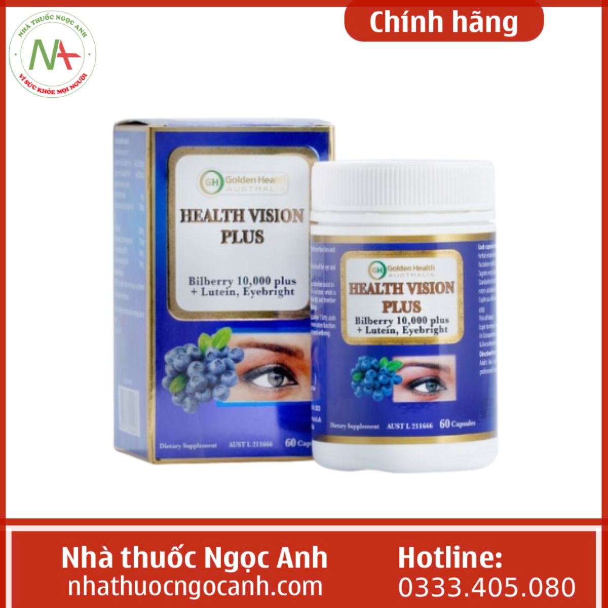 Thuốc bổ mắt Health Vision Plus có tốt không, giá bao nhiêu