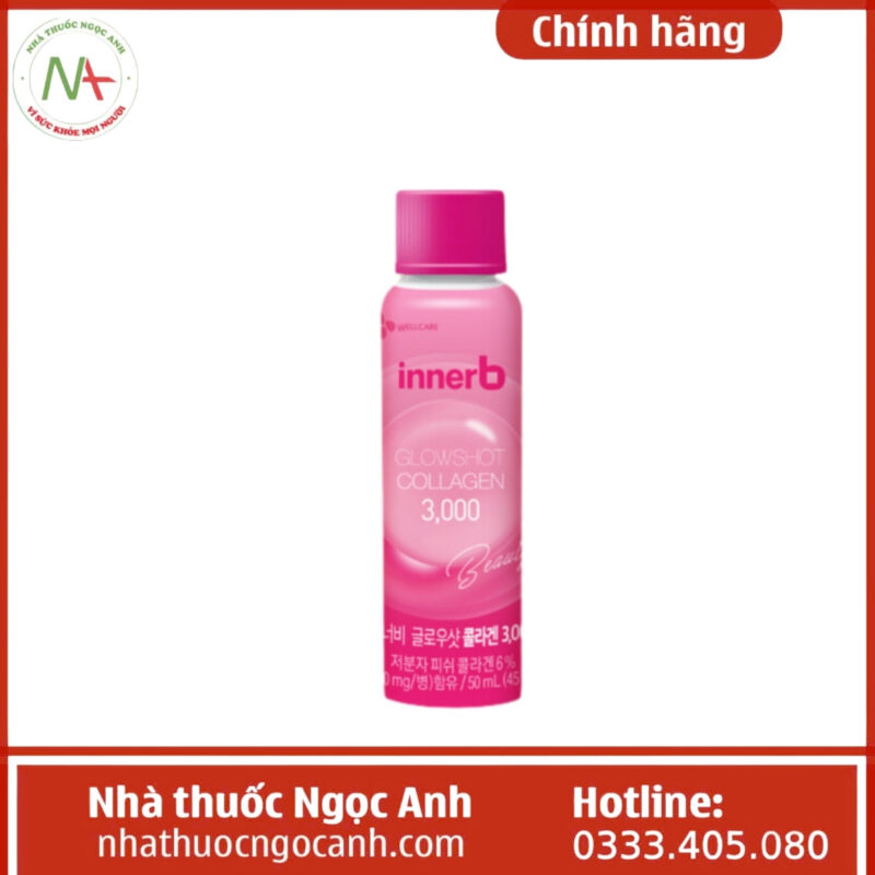 Nước uống Innerb Glowshot Collagen 3000mg có tác dụng gì, mua ở đâu?