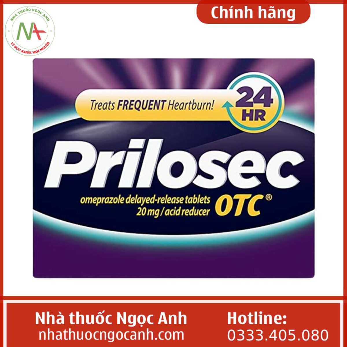 Thuốc Prilosec OTC 20mg (Omeprazole) mua ở đâu, giá bao nhiêu?