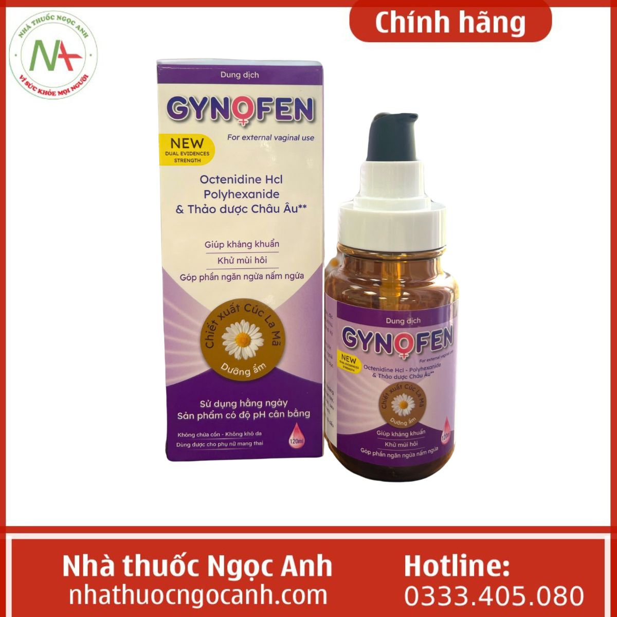 Dung dịch vệ sinh Gynofen có tác dụng gì, có tốt không, giá bao nhiêu?