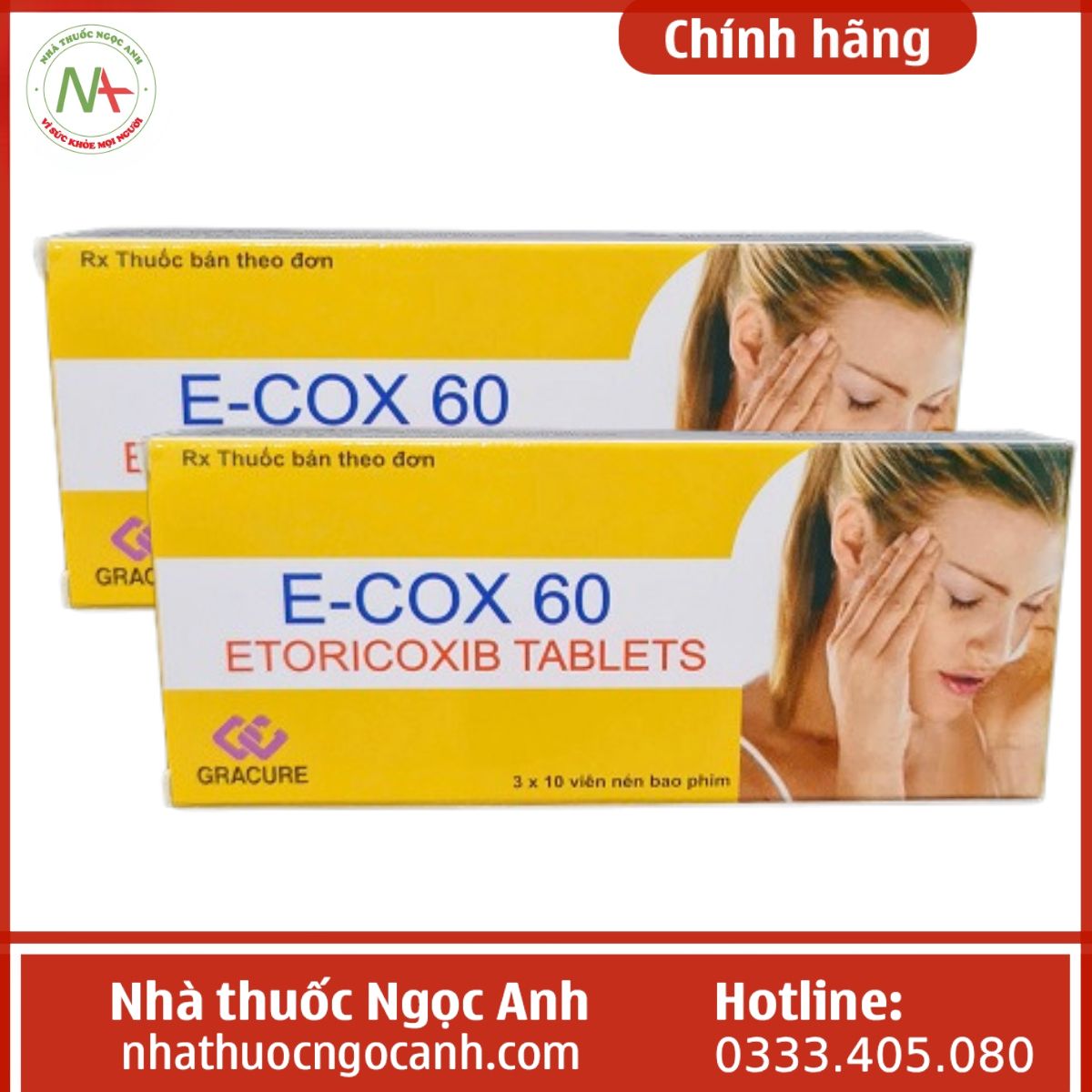Thuốc E-Cox 60 (Etoricoxib) có tác dụng gì, giá bao nhiêu?