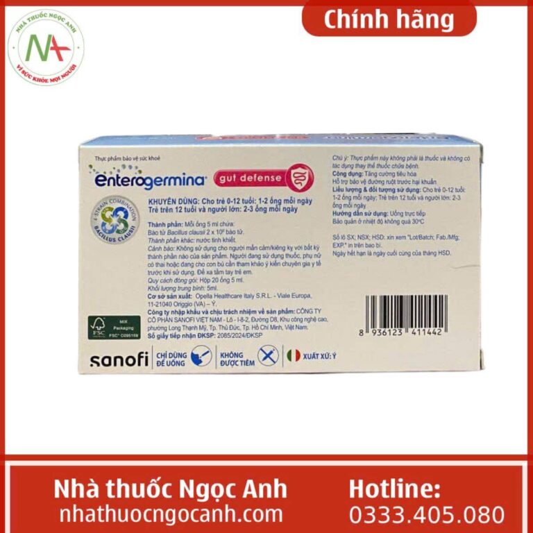 Thuốc Enterogermina Gut Defense có tác dụng gì, mua ở đâu?