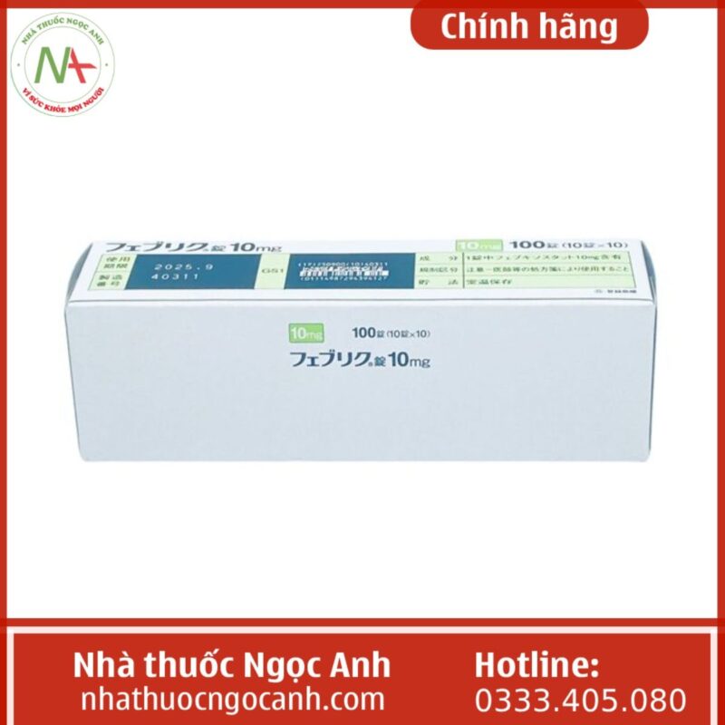 Thuốc Feburic Tablet 10mg Teijin (Febuxostat) có tác dụng gì, mua ở đâu?