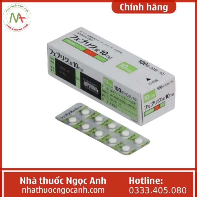 Thuốc Feburic Tablet 10mg Teijin (Febuxostat) có tác dụng gì, mua ở đâu?