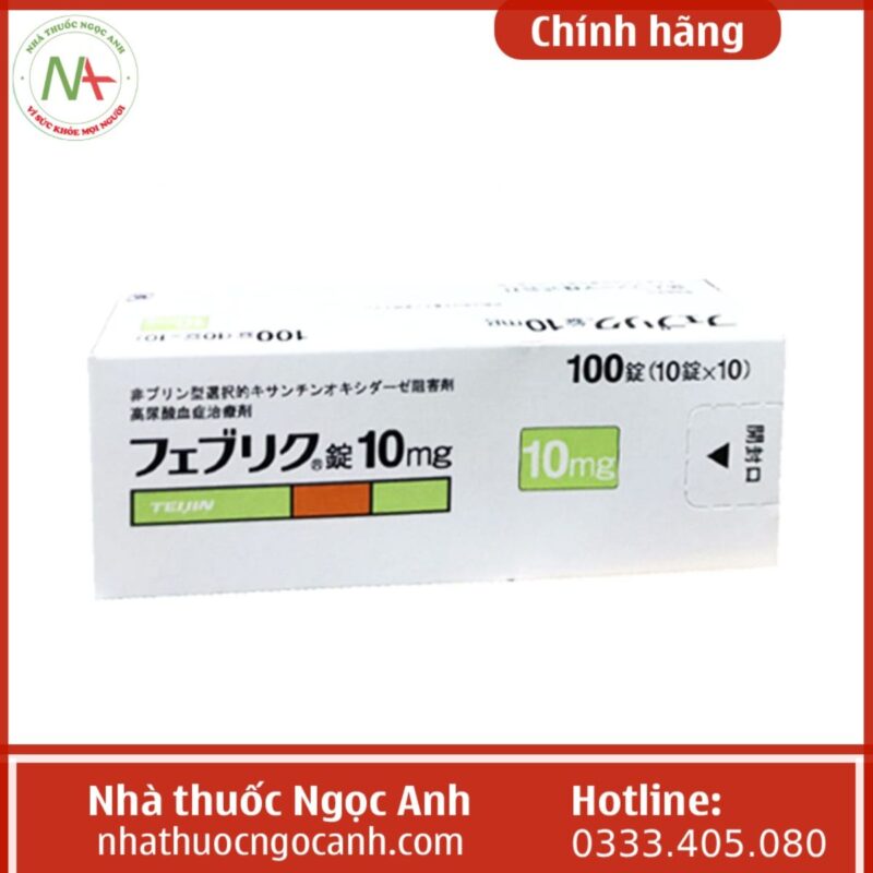 Thuốc Feburic Tablet 10mg Teijin (Febuxostat) có tác dụng gì, mua ở đâu?