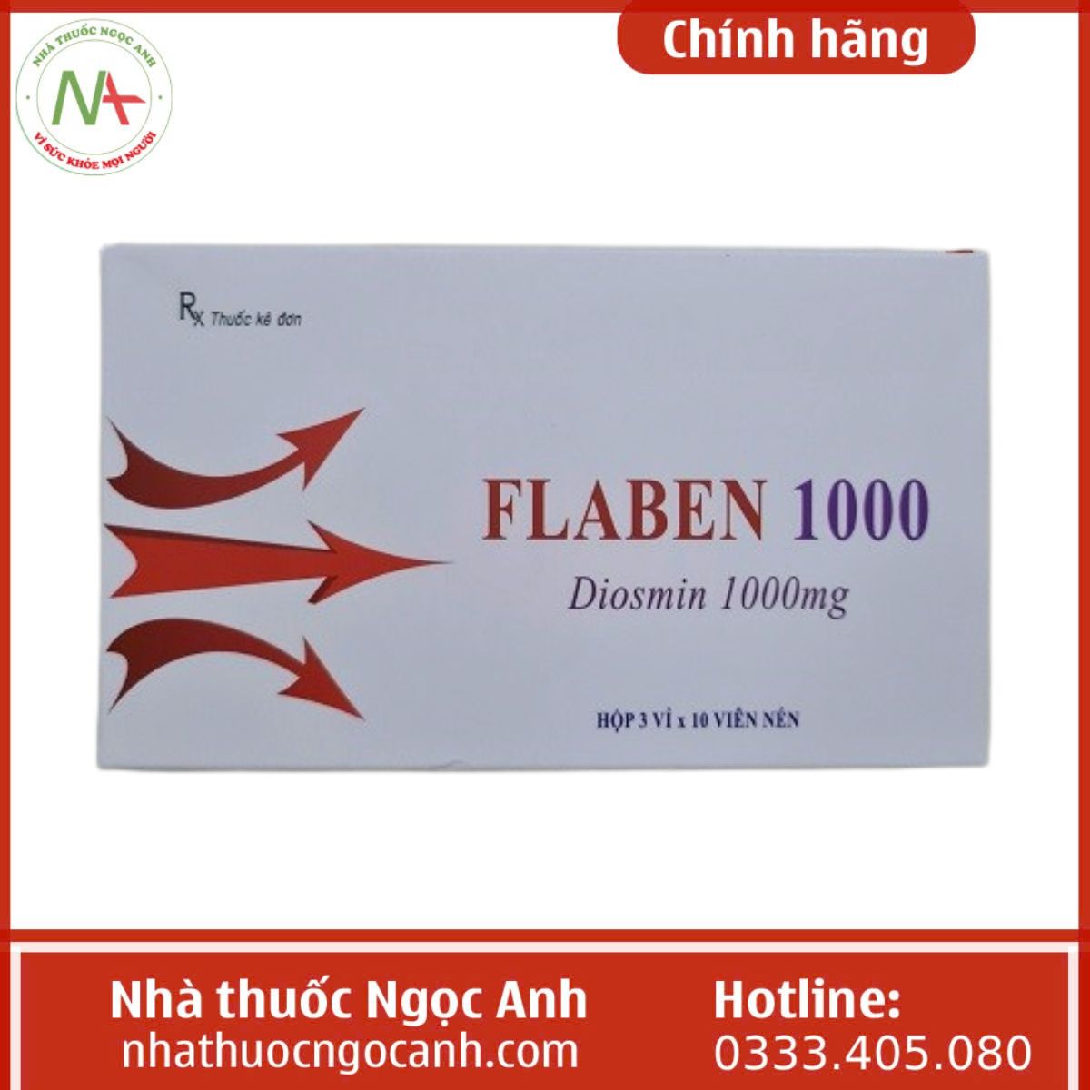 Thuốc Flaben 1000 (Diosmin) có tác dụng gì, mua ở đâu?