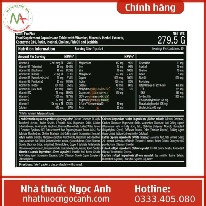 Thuốc Multi Pro Plus có tác dụng gì, giá bao nhiêu, mua ở đâu?