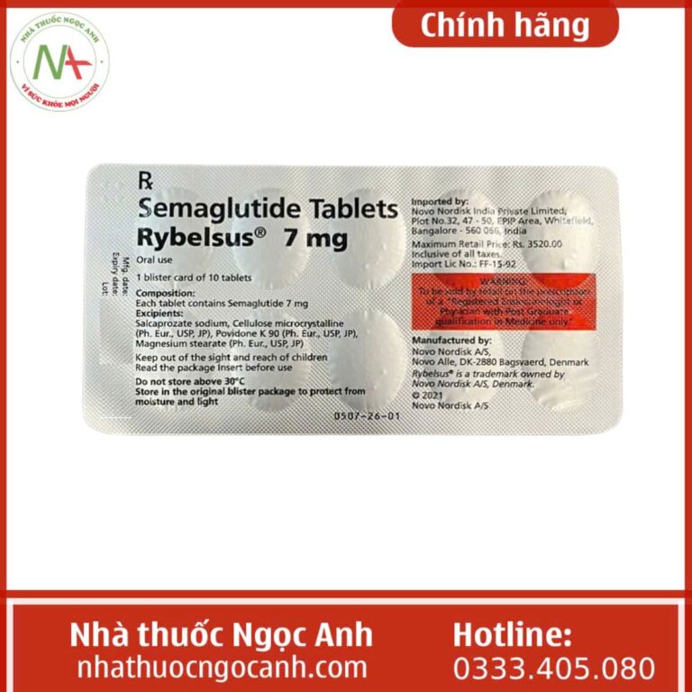 Thuốc Rybelsus 7mg (Semaglutide) có tác dụng gì, mua ở đâu?