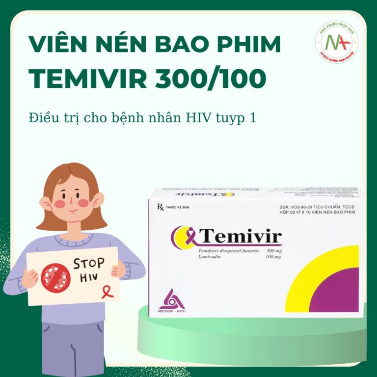 Thuốc Temivir 300mg/100mg (Tenofovir, Lamivudin) có tác dụng gì, mua ở đâu?