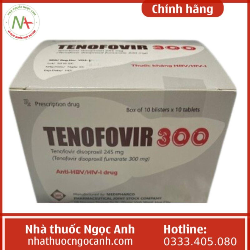 Thuốc Tenofovir 300 Medipharco (Tenofovir disoproxil fumarat) có tác ...
