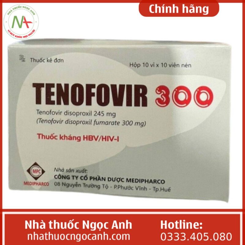 Thuốc Tenofovir 300 Medipharco (Tenofovir disoproxil fumarat) có tác ...