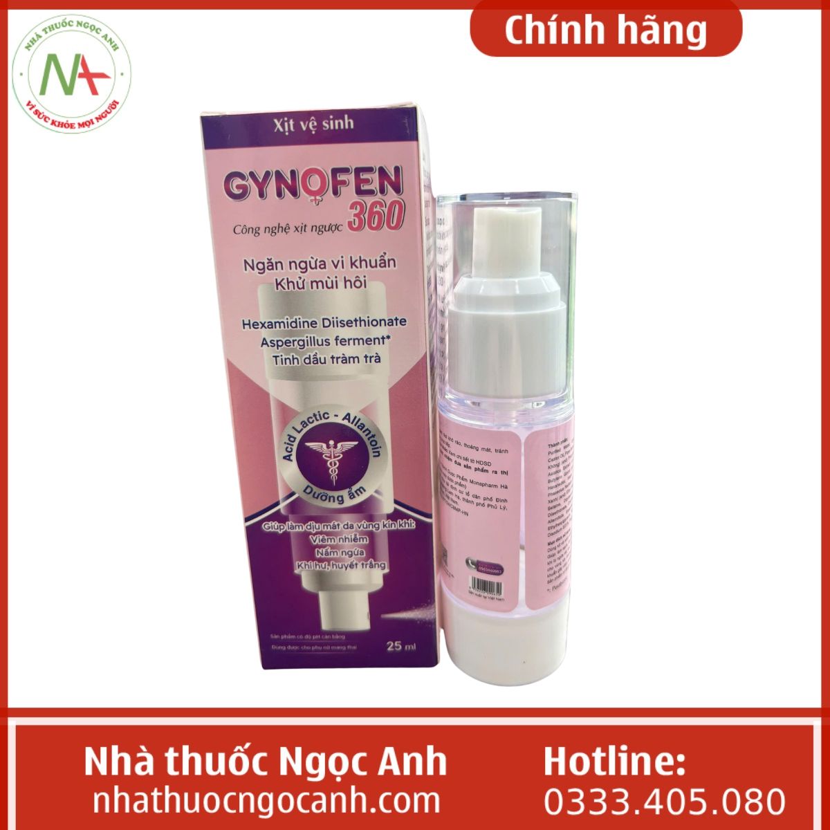 Xịt vệ sinh Gynofen 360 có tốt không, giá bao nhiêu, mua ở đâu?