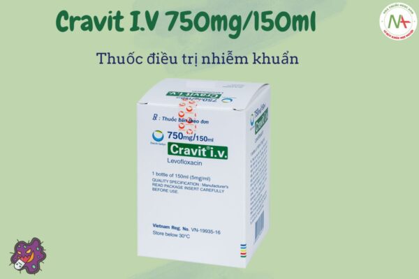 Thuốc Cravit I.V 750mg/150ml (Levofloxacin) có tác dụng gì, giá bao nhiêu