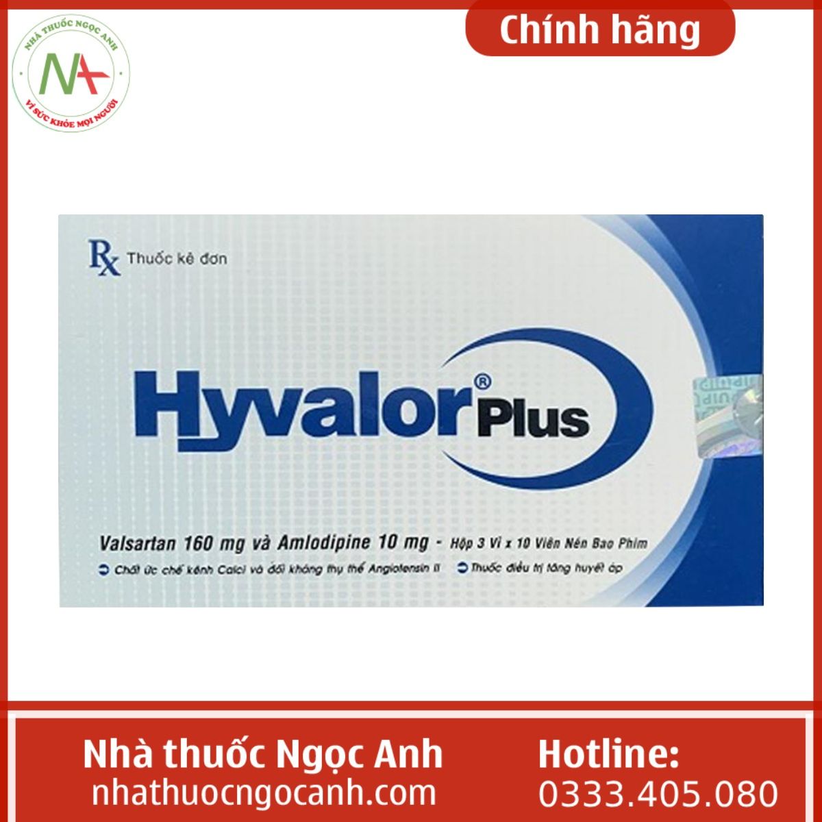 Thuốc Hyvalor Plus 160mg/10mg (Valsartan, Amlodipin) giá bao nhiêu