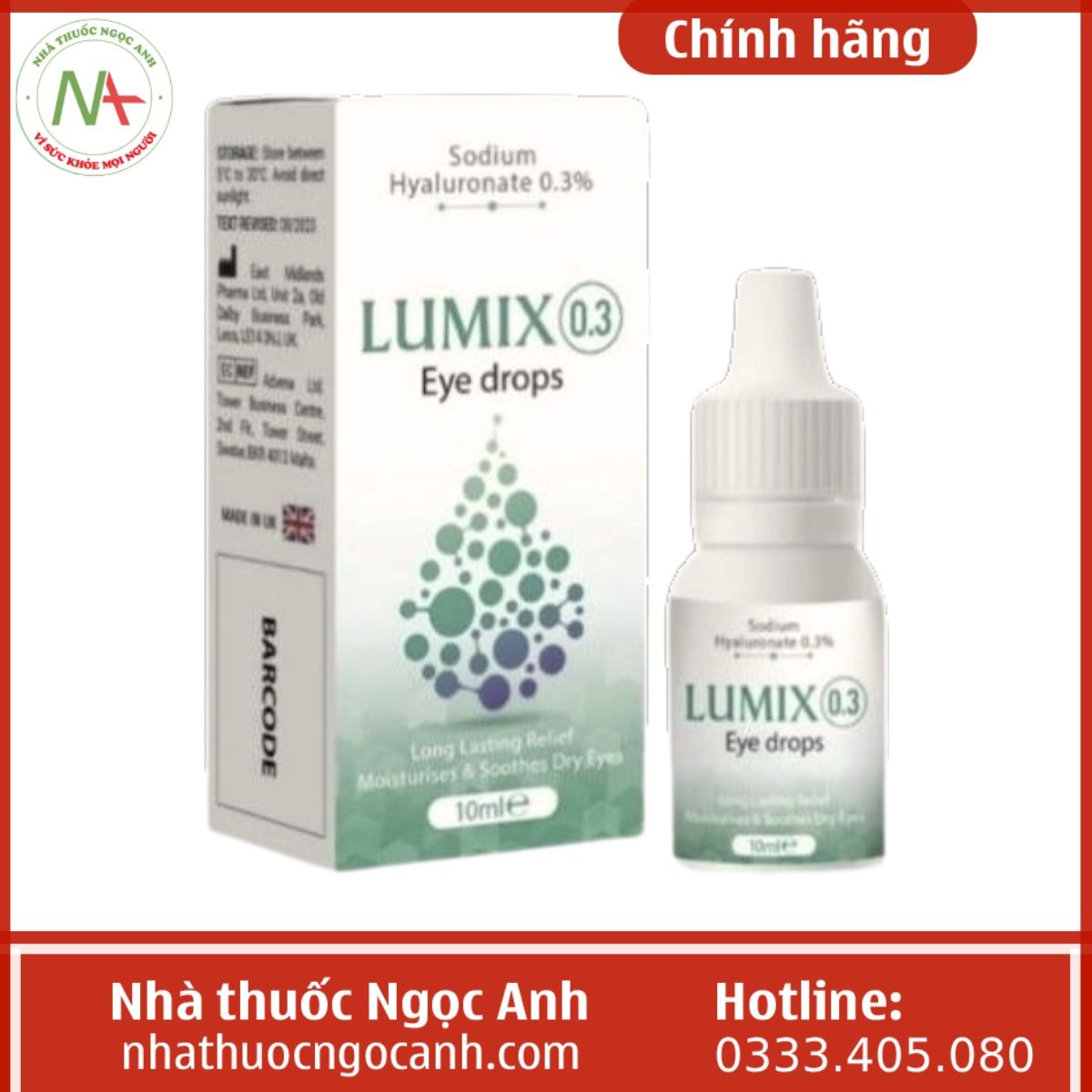 Lumix 0.3 Eye Drops (Sodium hyaluronate) mua ở đâu, giá bao nhiêu?