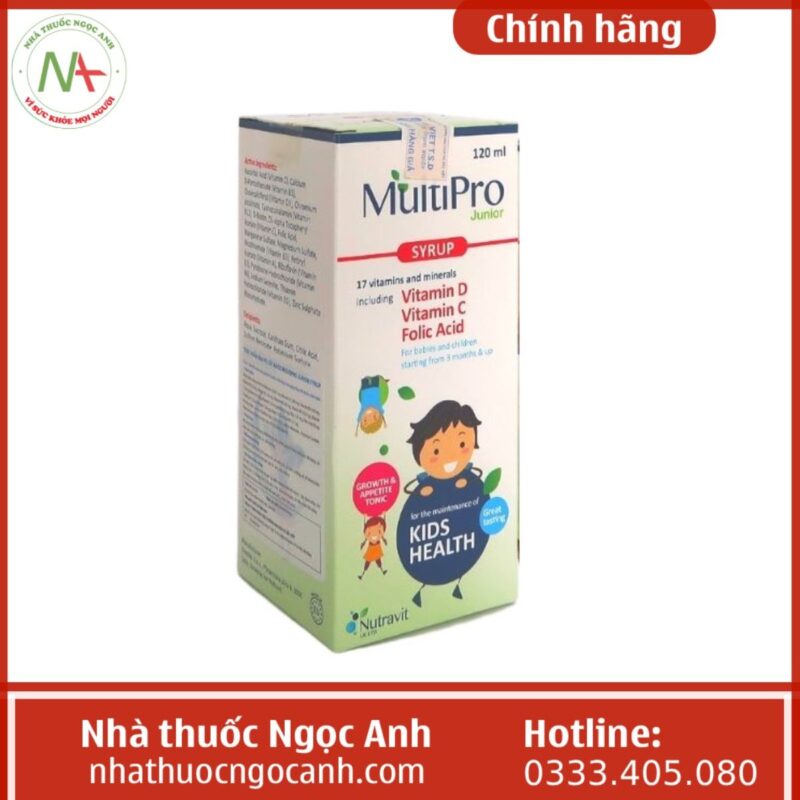 Thuốc Multipro Junior Syrup có tốt không, giá bao nhiêu