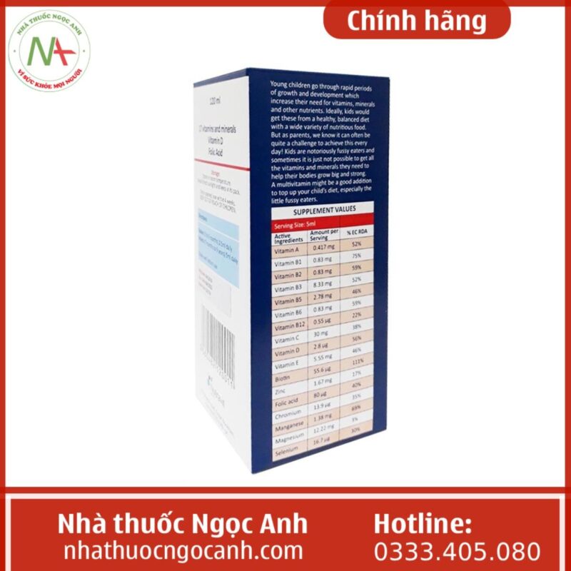 Thuốc Multipro Junior Syrup có tốt không, giá bao nhiêu