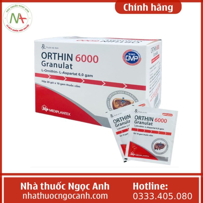 Thuốc Orthin 6000 Granulat có tác dụng gì, giá bao nhiêu