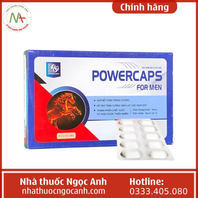 Thuốc Powercaps For Men có tốt không, giá bao nhiêu, mua ở đâu