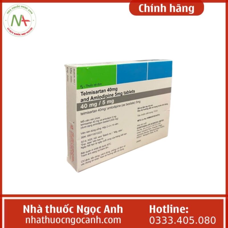 Telmisartan 40mg and Amlodipine 5mg tablets Evertogen có tác dụng gì?