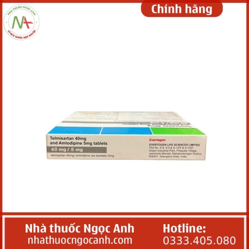 Telmisartan 40mg and Amlodipine 5mg tablets Evertogen có tác dụng gì?