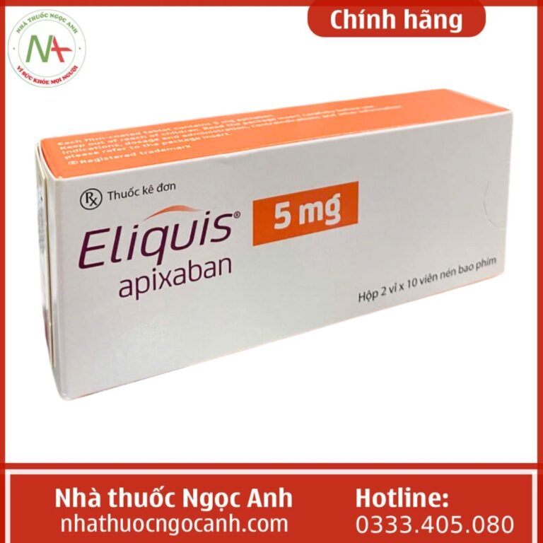 Thuốc Eliquis 5mg (Apixaban) Pfizer 2x10 có tác dụng gì, mua ở đâu?
