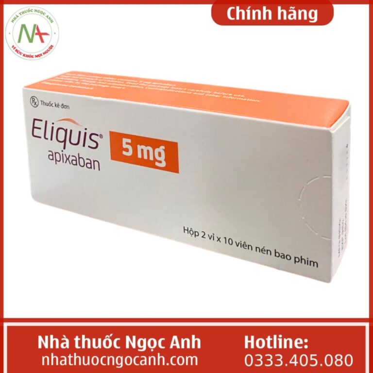 Thuốc Eliquis 5mg (Apixaban) Pfizer 2x10 có tác dụng gì, mua ở đâu?