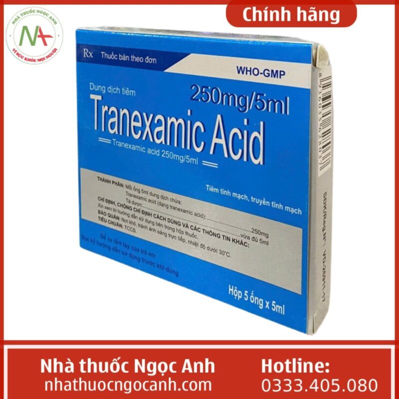 Thuốc Tranexamic Acid 250mg/5ml Dược Minh Dân giá bao nhiêu, mua ở đâu?