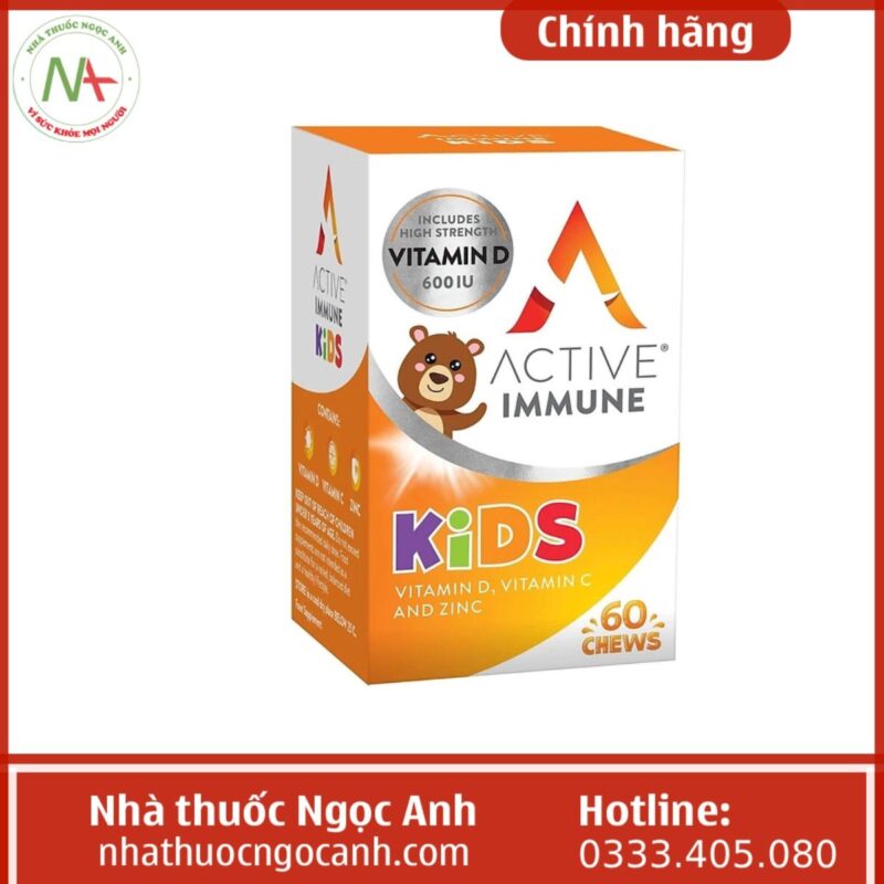 Thuốc Active Immune Kids (Vitamin D3, Vitamin C, Kẽm) có tác dụng gì?
