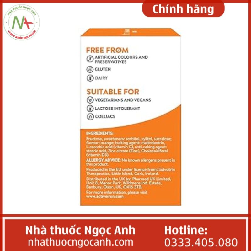 Thuốc Active Immune Kids (Vitamin D3, Vitamin C, Kẽm) có tác dụng gì?
