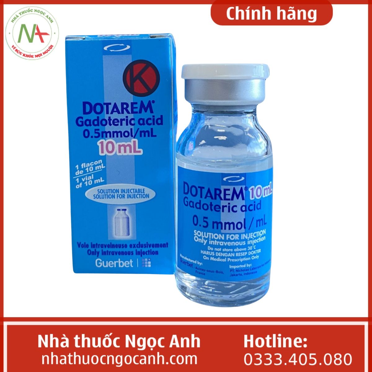 Thuốc Dotarem 10ml - sử dụng trong chẩn đoán hình ảnh