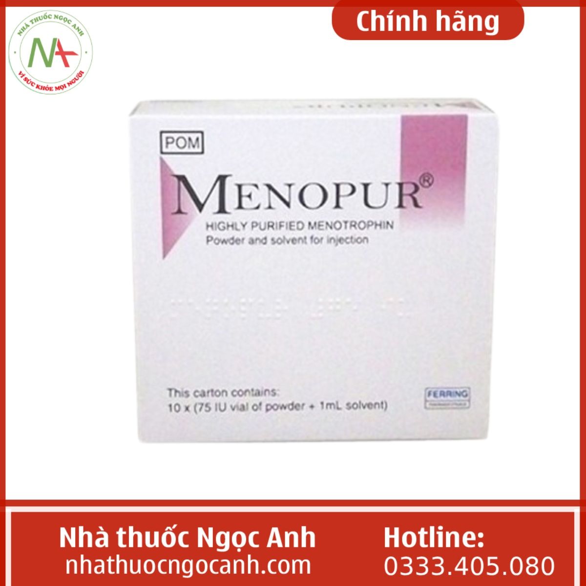 Thuốc Menopur 75IU (Menotrophin) có tác dụng gì, giá bao nhiêu?