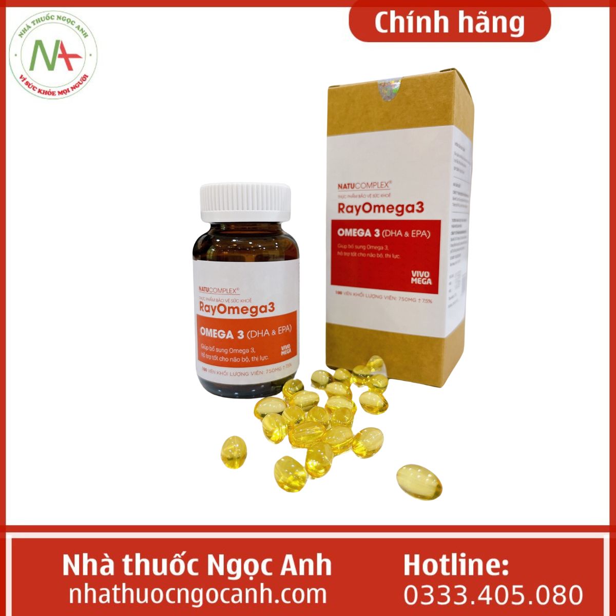 Thuốc RayOmega3 (Dầu cá, DHA, EPA) có tác dụng gì, giá bao nhiêu?