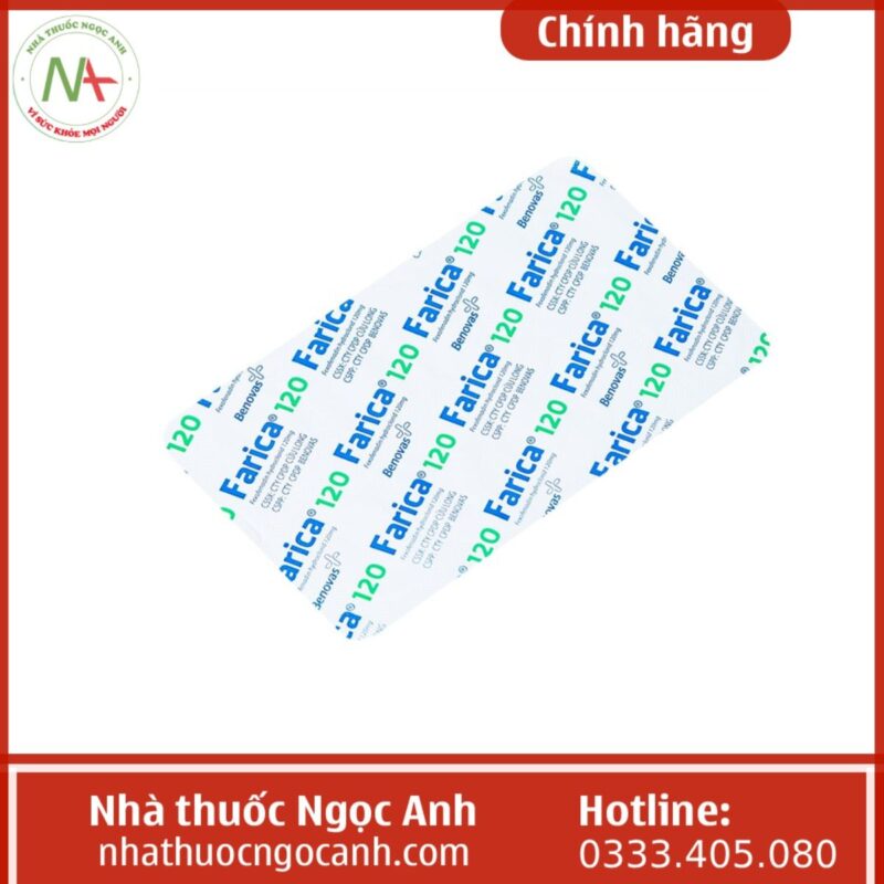 Thuốc Farica 120mg (Fexofenadine) có tác dụng gì, giá bao nhiêu?