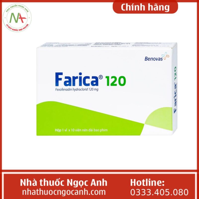 Thuốc Farica 120mg (Fexofenadine) có tác dụng gì, giá bao nhiêu?