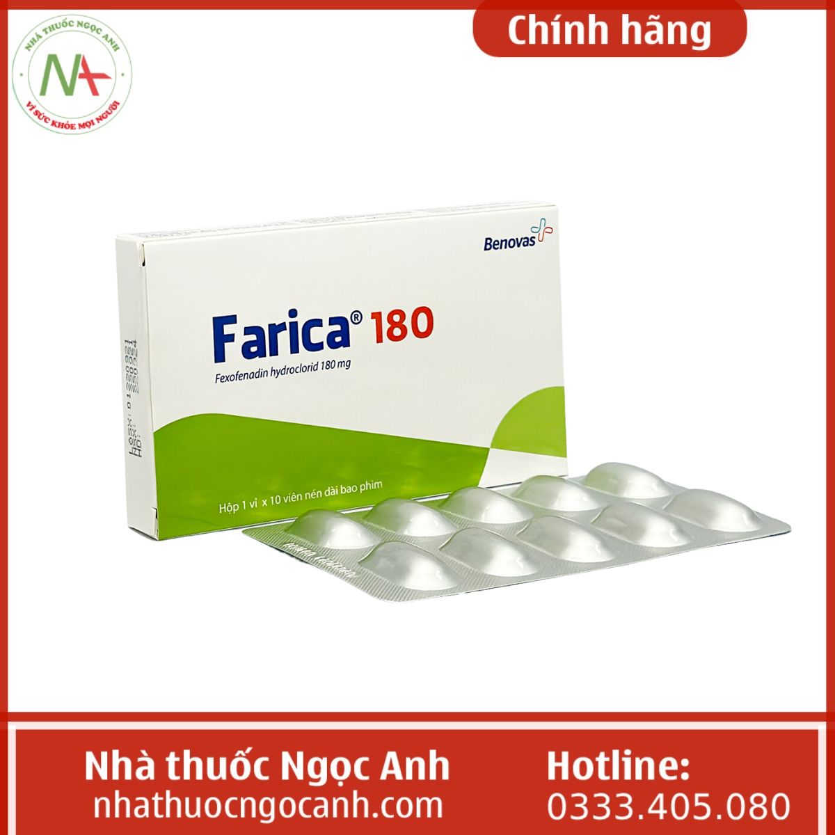 Thuốc Farica 180 (Fexofenadine) có tác dụng gì, giá bao nhiêu, mua ở đâu?