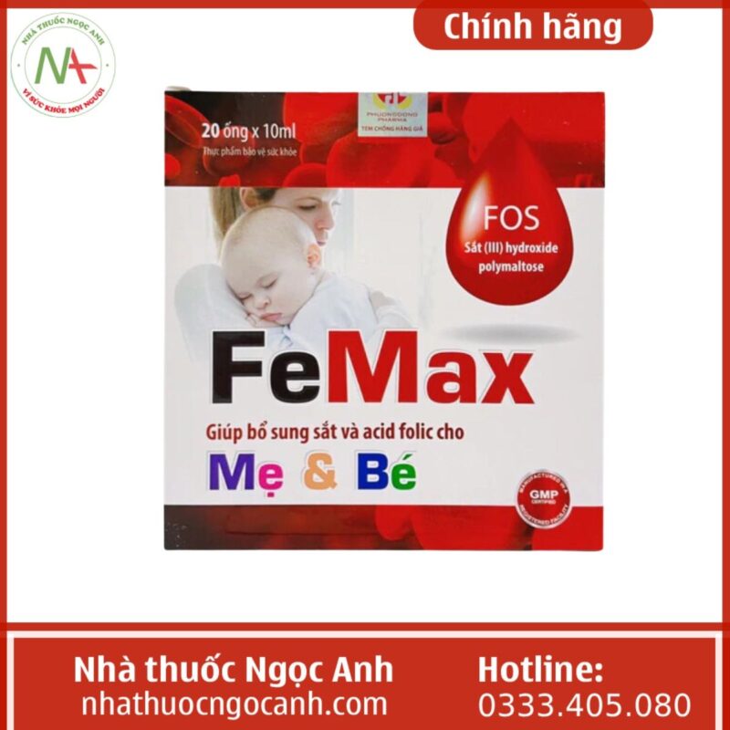 FeMax 10ml Phương Đông Pharma có tác dụng gì, có tốt không, giá bao nhiêu?