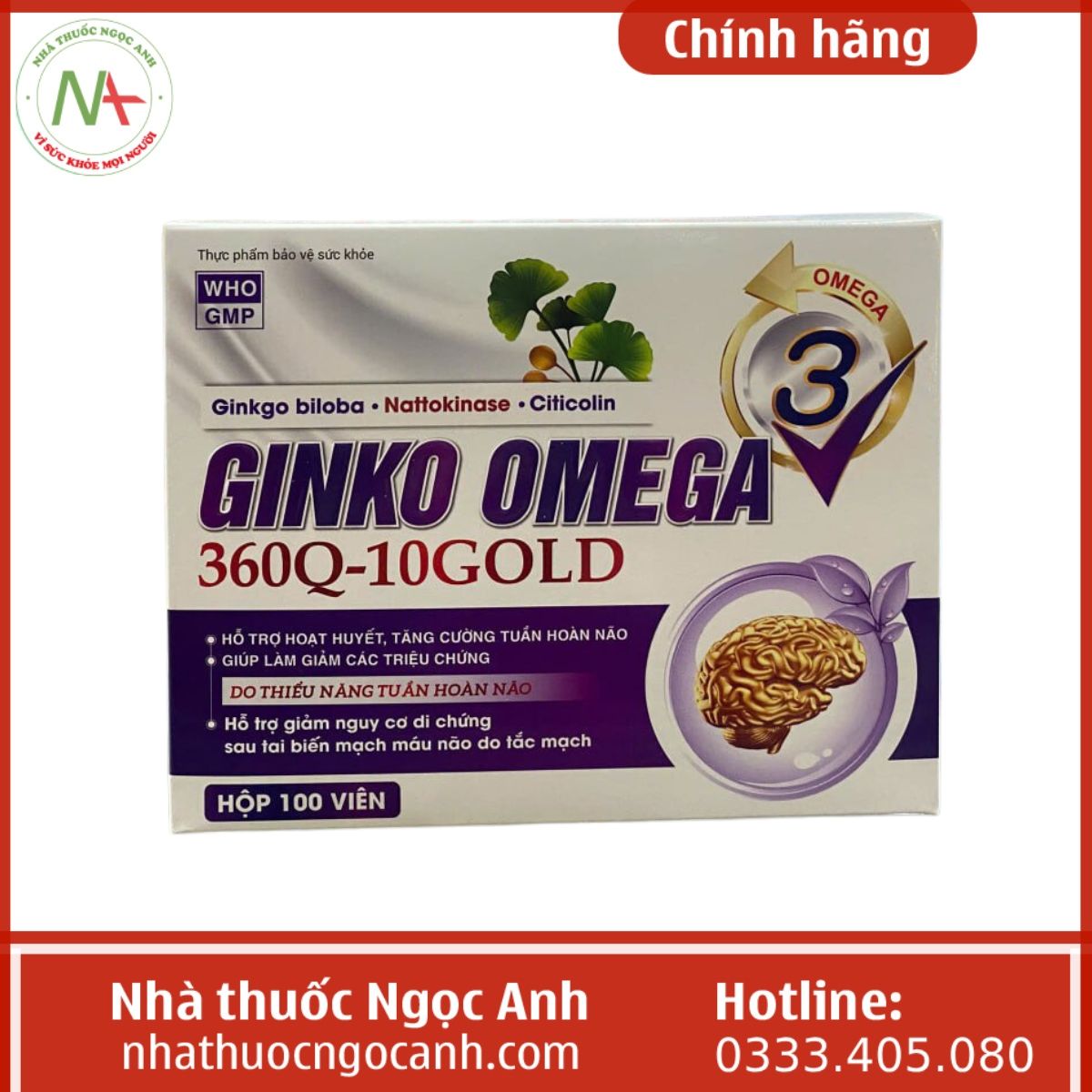 Ginko Omega 360Q-10Gold có tác dụng gì, có tốt không, giá bao nhiêu?