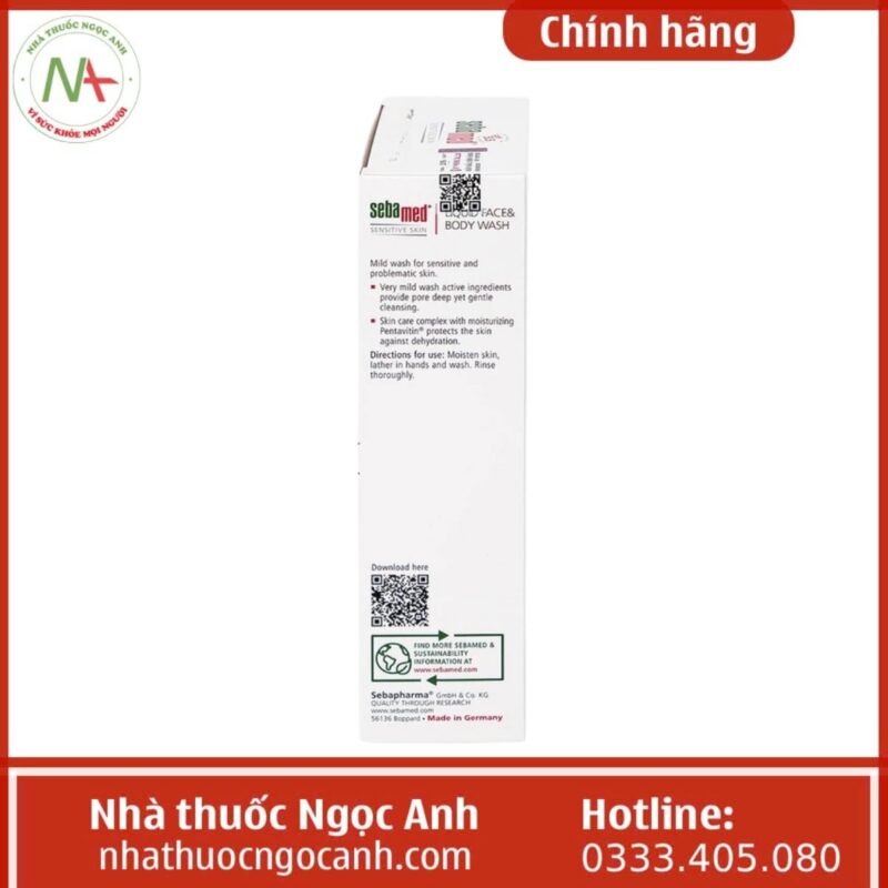 Sữa rửa mặt và sữa tắm Liquid Face & Body Wash Sebamed mua ở đâu?