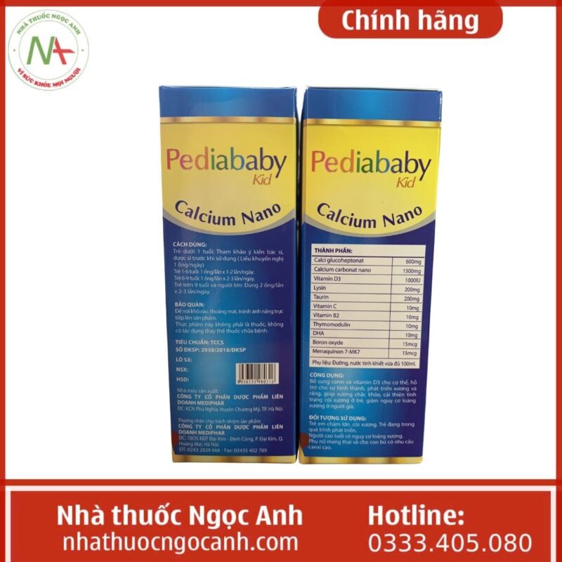 Pediababy Kid Calcium Nano Gold có tác dụng gì? Tìm mua ở đâu?