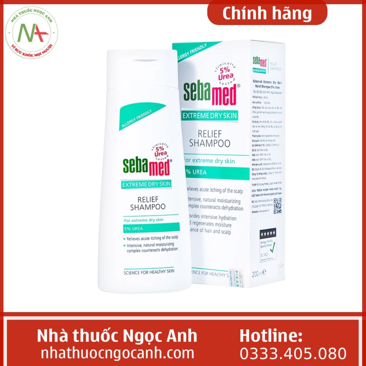 Dầu gội Sebamed Extreme Dry Skin Relief Shampoo 5% Urea 200ml có tốt không?