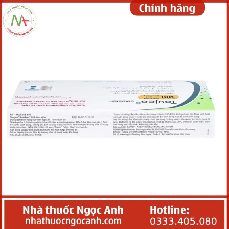 Thuốc Toujeo solostar 300 IU/ML là thuốc gì, có tác dụng gì, mua ở đâu?